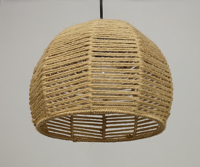 Rope Pendant Light Hand Woven Handwoven Hemp Rope Pendant | Etsy