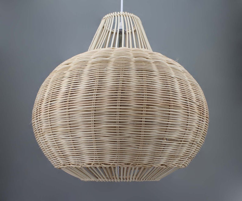 Pear-shaped Rattan Pendant Lights Rustic Rattan Lighting - Etsy