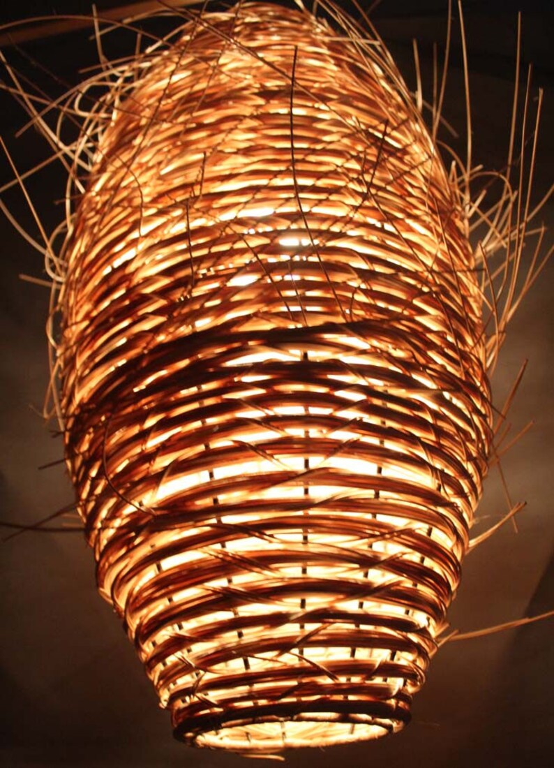 Romantic Cocoon Shape Rattan Pendant Lights-wild Style - Etsy