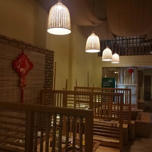 Rattan Basket Hanging Lighting - Rattan Pendant Light - Rustic Lighting ...