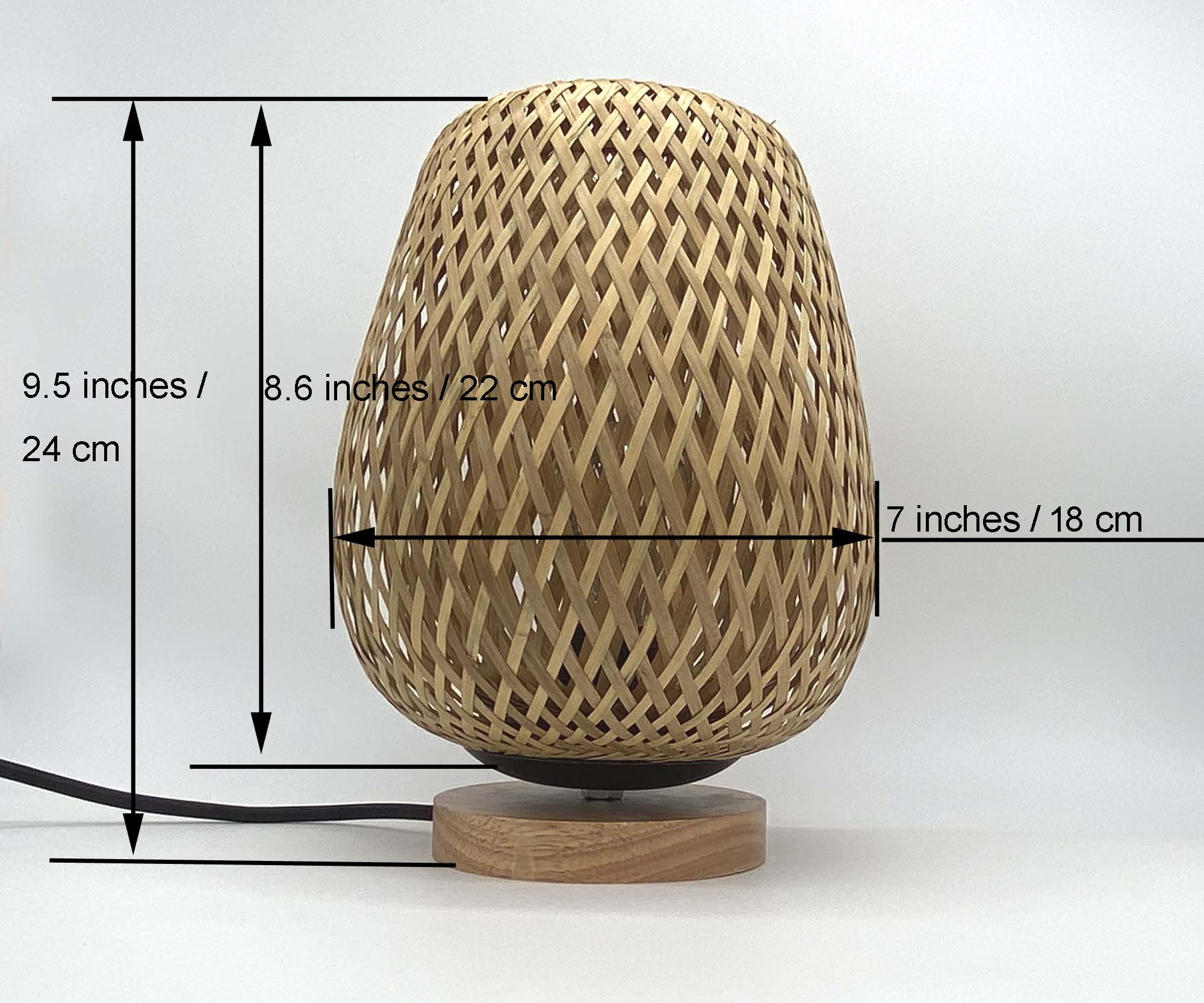 Handwoven Bamboo Table Lamps Desk Lamps Bamboo Lamp Table | Etsy