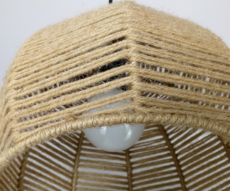 Rope Pendant Light Hand Woven Handwoven Hemp Rope Pendant - Etsy