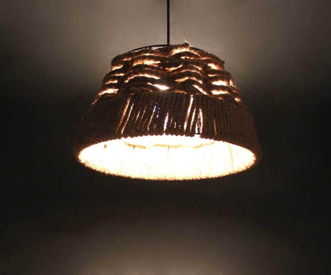 Hemp Rope Lightings-hand Woven Pendant Lights-decor | Etsy