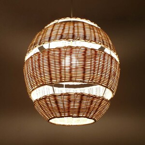 Viwei NEW Creative Elliptical Shape Pendant Light - Rattan Pendant ...