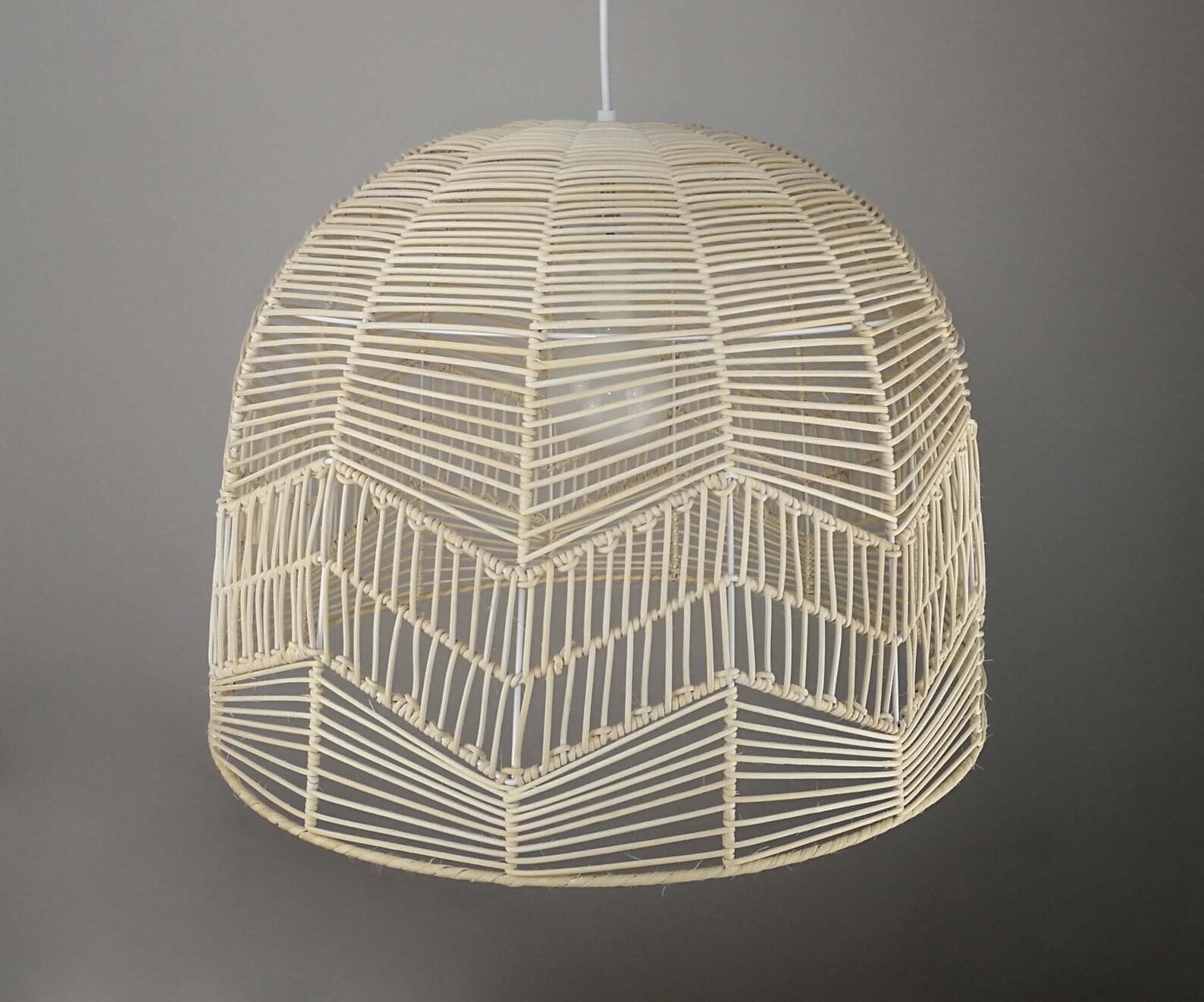 Hand Weave Rattan Dome Pendant Light Hanging Ceiling Lamp | Etsy