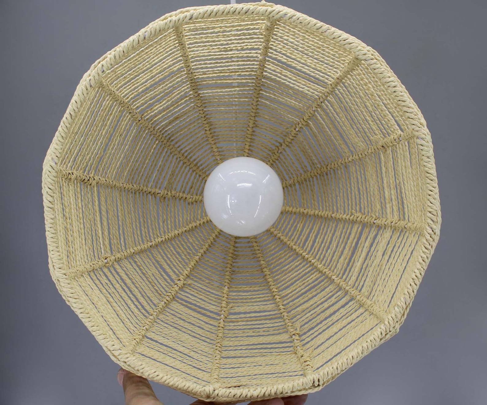 Beige Paper Rope Pendant Light Hand Woven Rope Lighting - Etsy