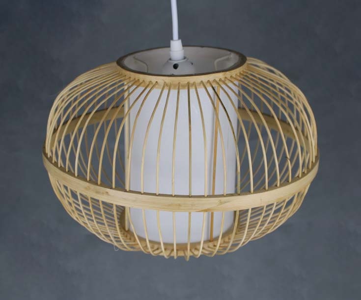 Ball Shape Bamboo andHandmade Pendant Lamp One E27 Lighting | Etsy