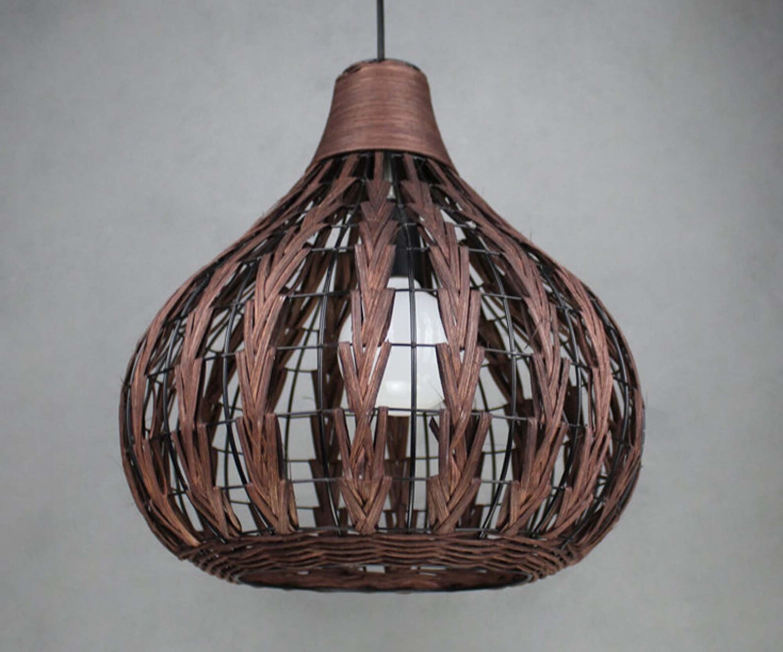 Free Shipping Worldwide-hand Woven From Rattan Pendant Lights-natural ...