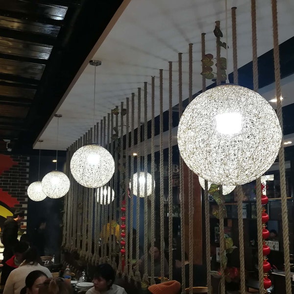 Black Rope Pendant Light - Etsy