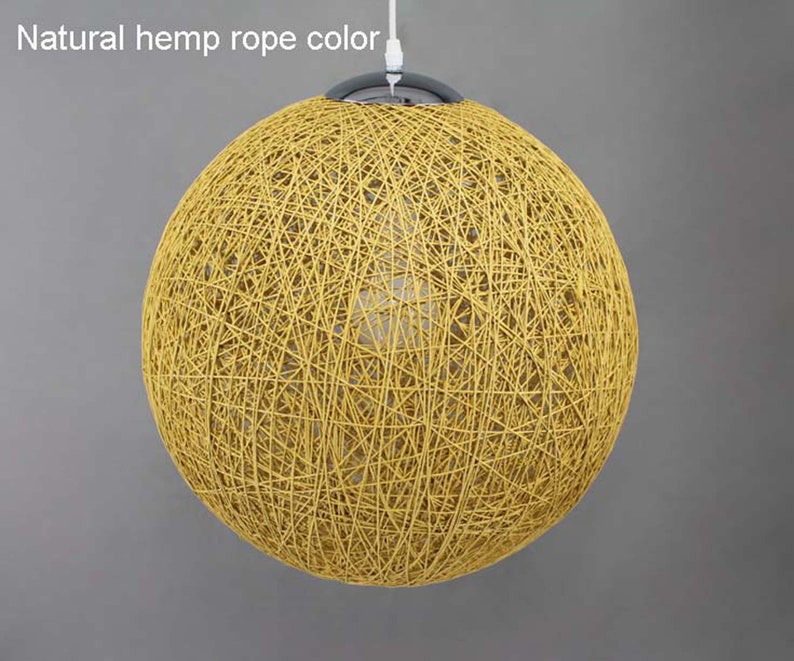 Handwoven Paper Rope Pendant Light: Spherical Chandelier - Etsy