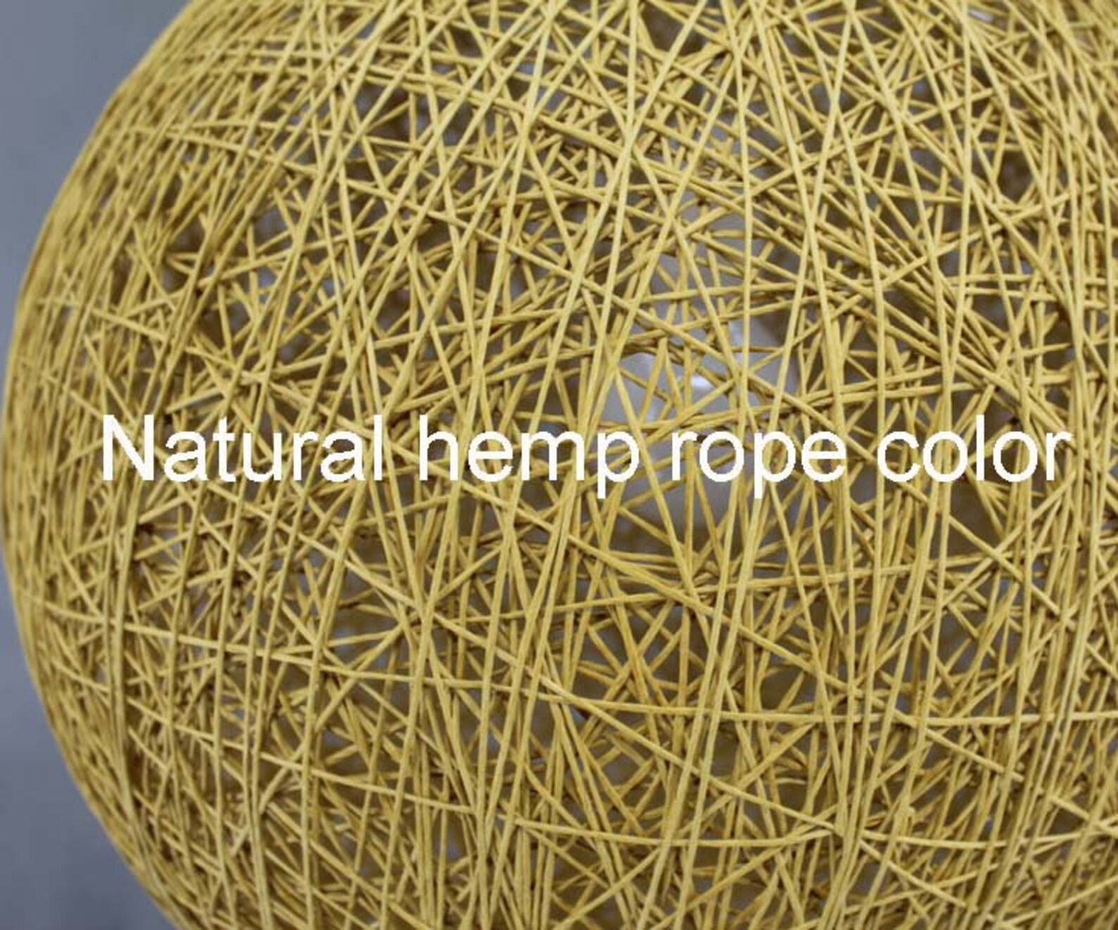 Hand Woven Natural Hemp Color Rope Sphere Pendant Lights-ball - Etsy