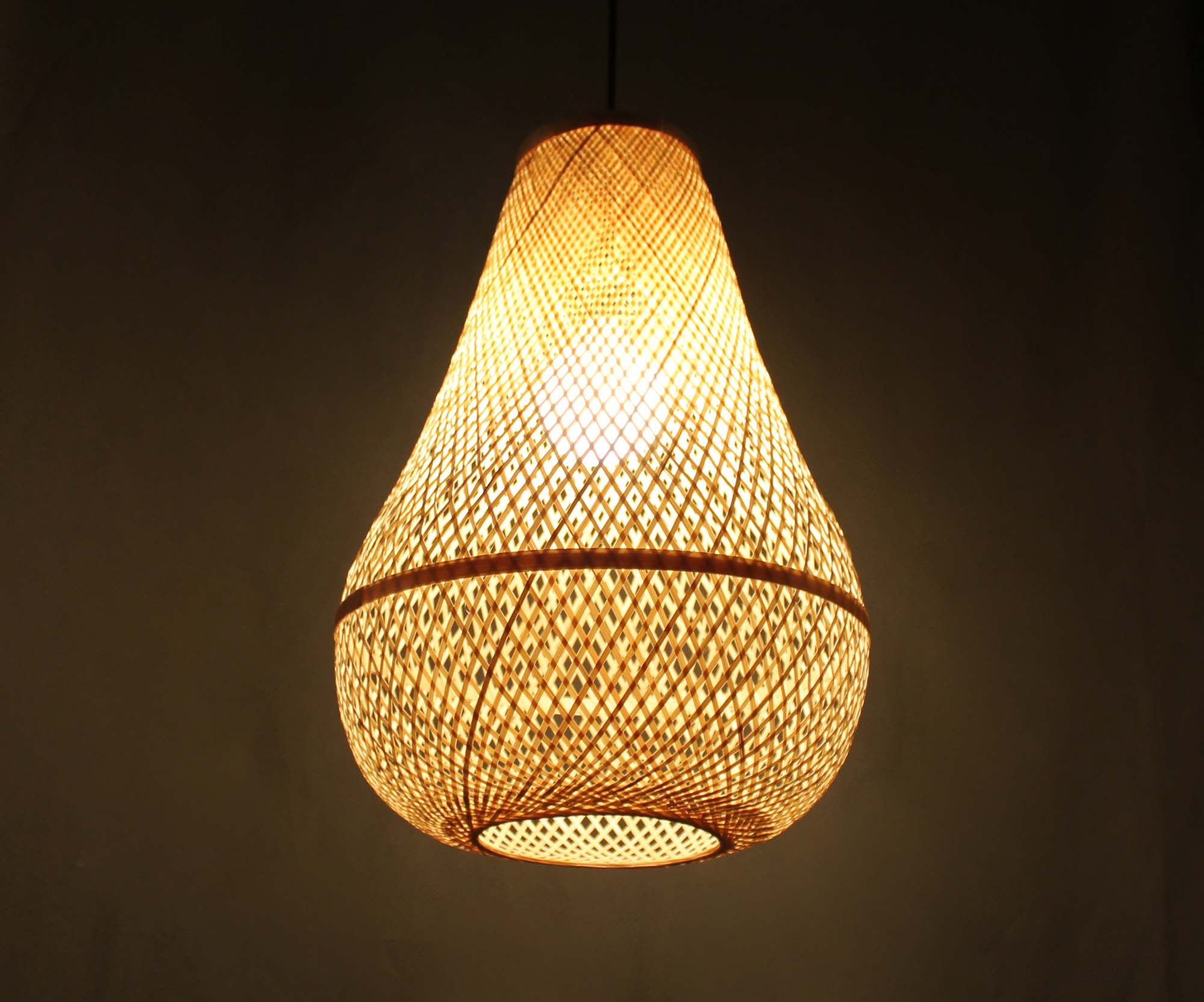Creative Bamboo Lighting Bamboo Pendant Light Width - Etsy UK