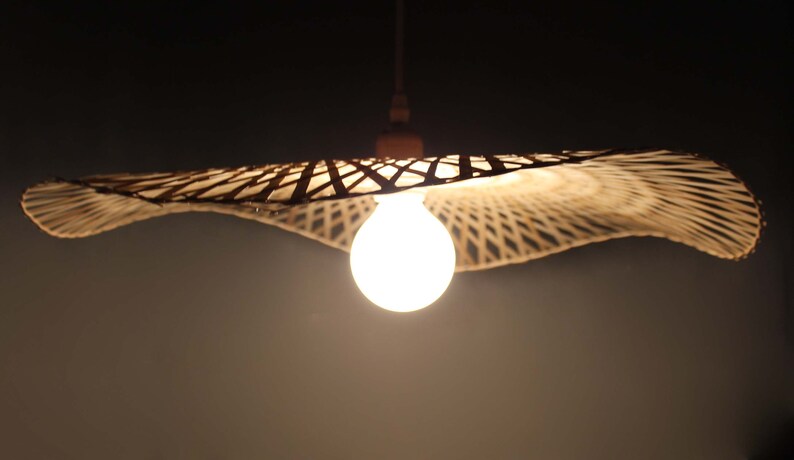 Creative Bamboo Wave-shaped Pendant Light Hall Decor - Etsy