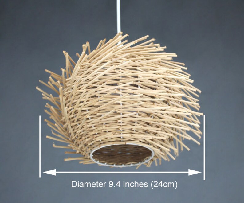 Max Diameter 9.4 Inches Hand-woven Wavy-shaped Rattan Bird - Etsy