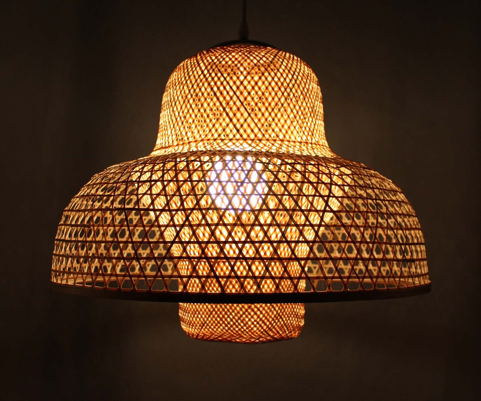 Hot Pot-shaped Bamboo Pendant Lights Rustic Bamboo Pendant - Etsy