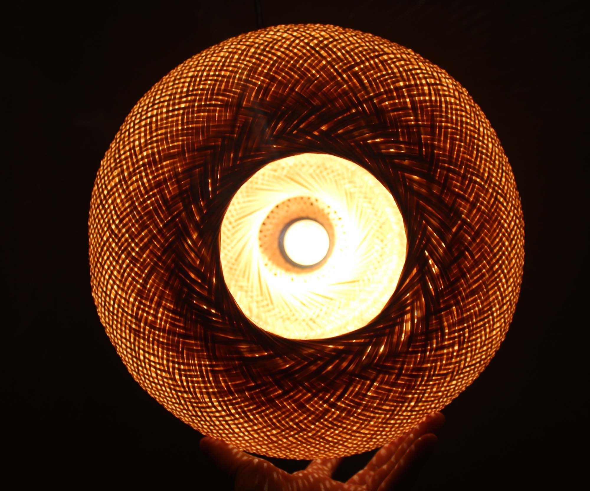 Spherical Bamboo Pendant Light Ball Bamboo Lighting | Etsy