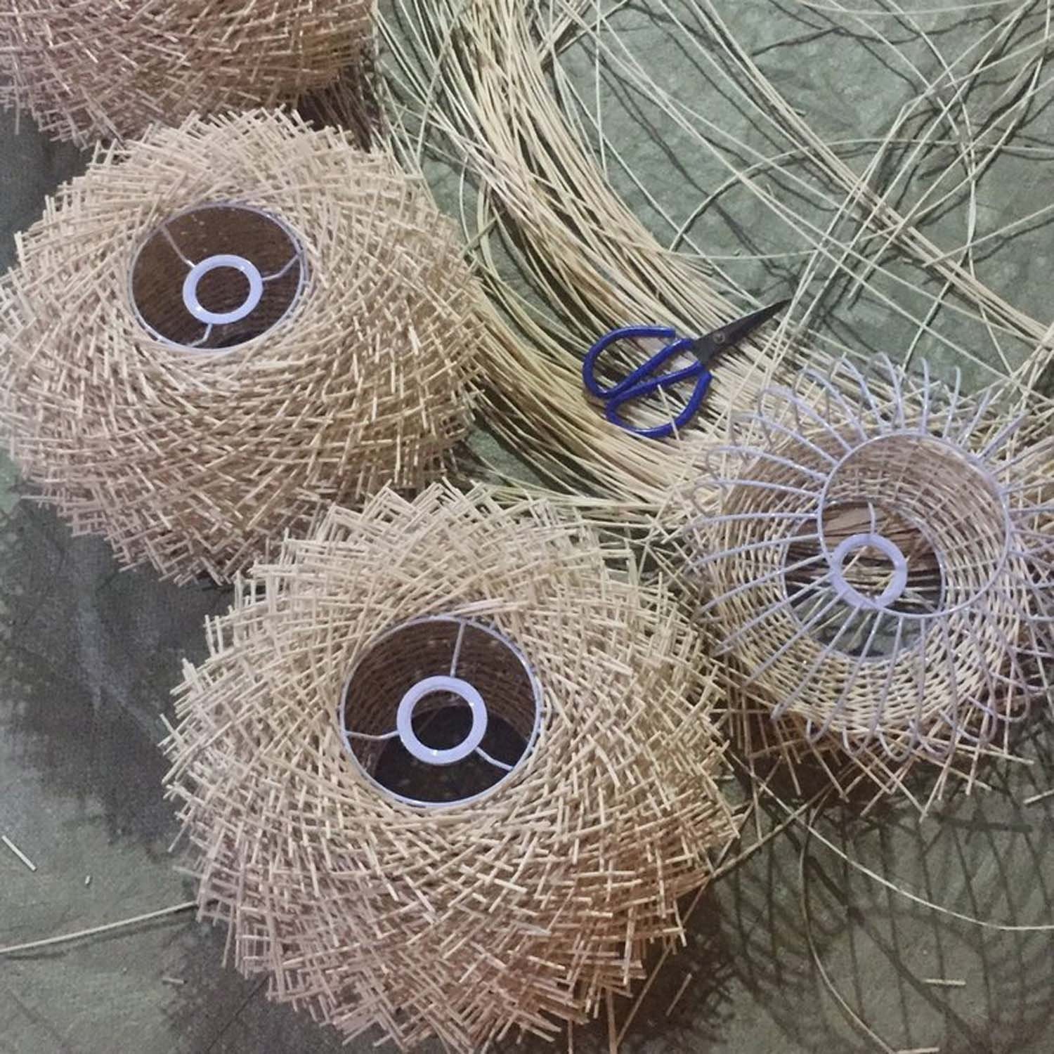 Rattan Bird Nest Flush Mount Fixture Diameter 40 Cm / - Etsy Canada