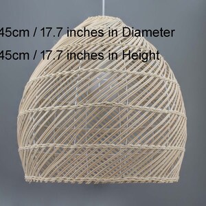 Sloping Hand Woven Process Rattan Pendant Light -rustic Lighting ...