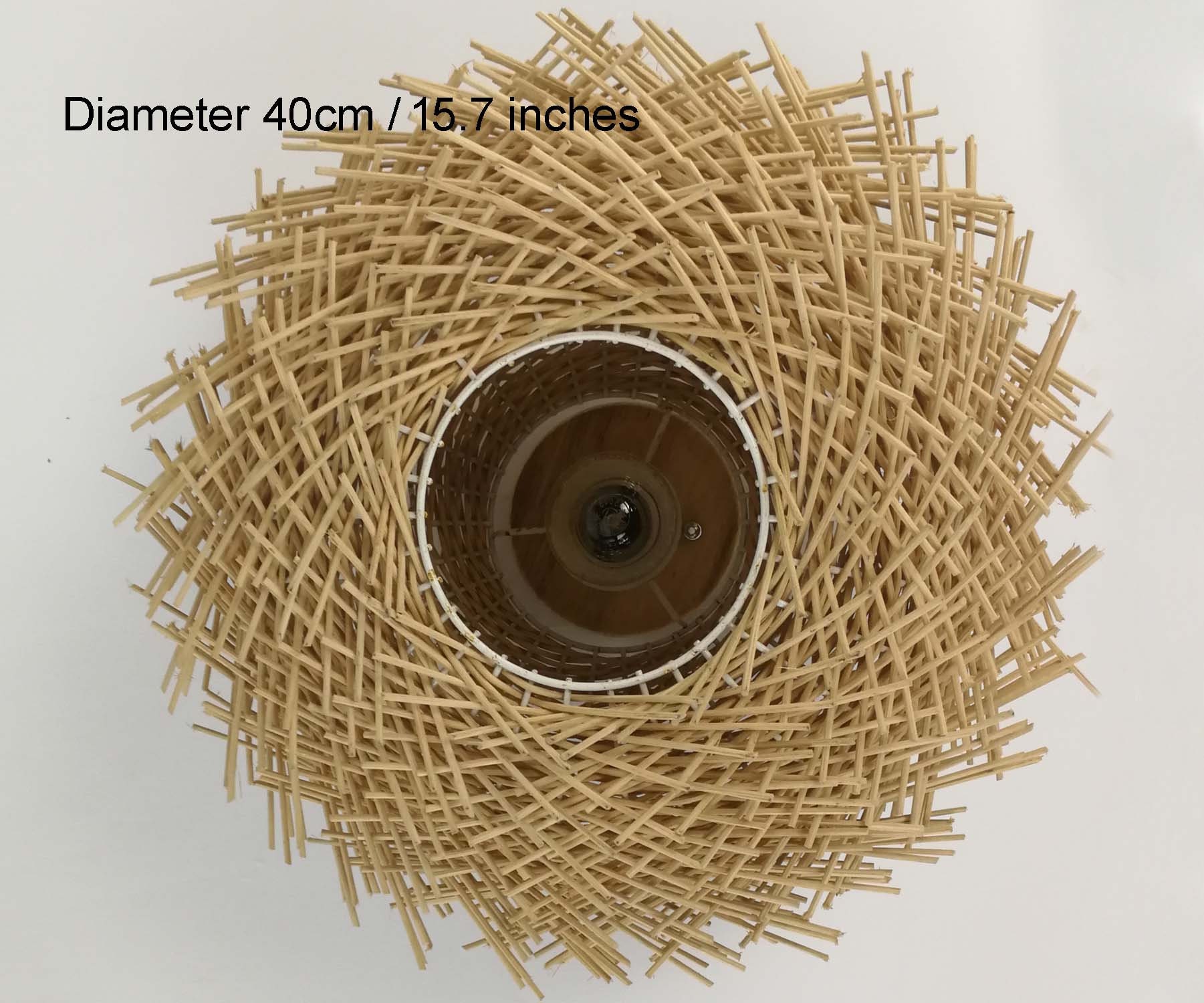 Rattan Bird Nest Flush Mount Fixture Diameter 40 cm / | Etsy