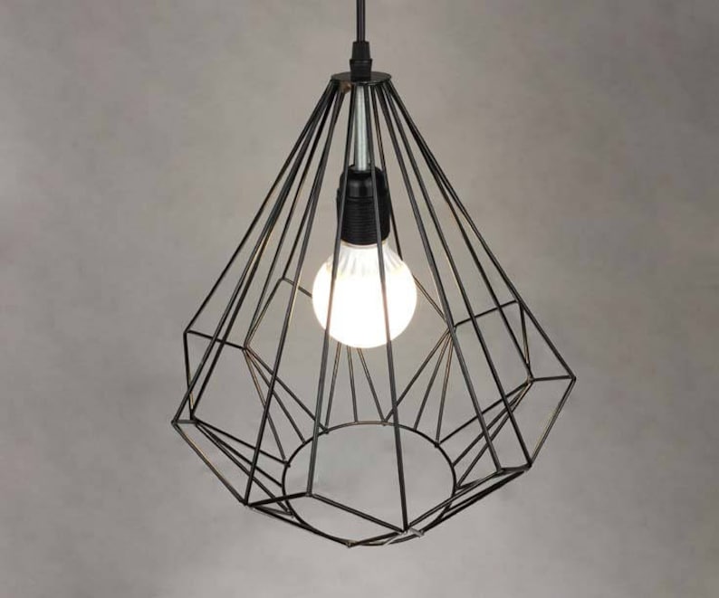 Creative Diamonds Shape Steel Frames Pendant - Etsy