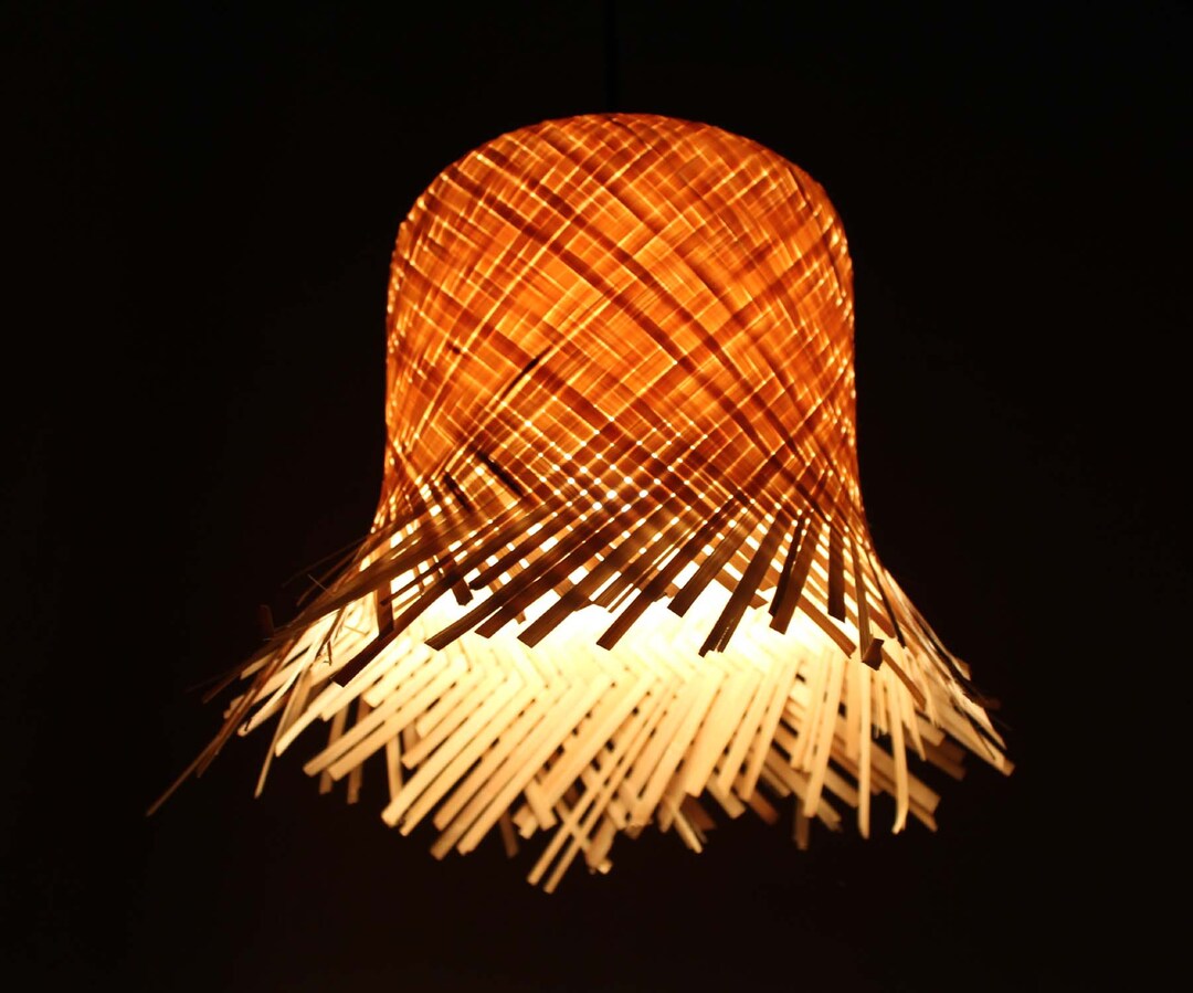 Romantic Style Bamboo Pendant Lights - Hat-shaped Bamboo Lighting - 110 ...