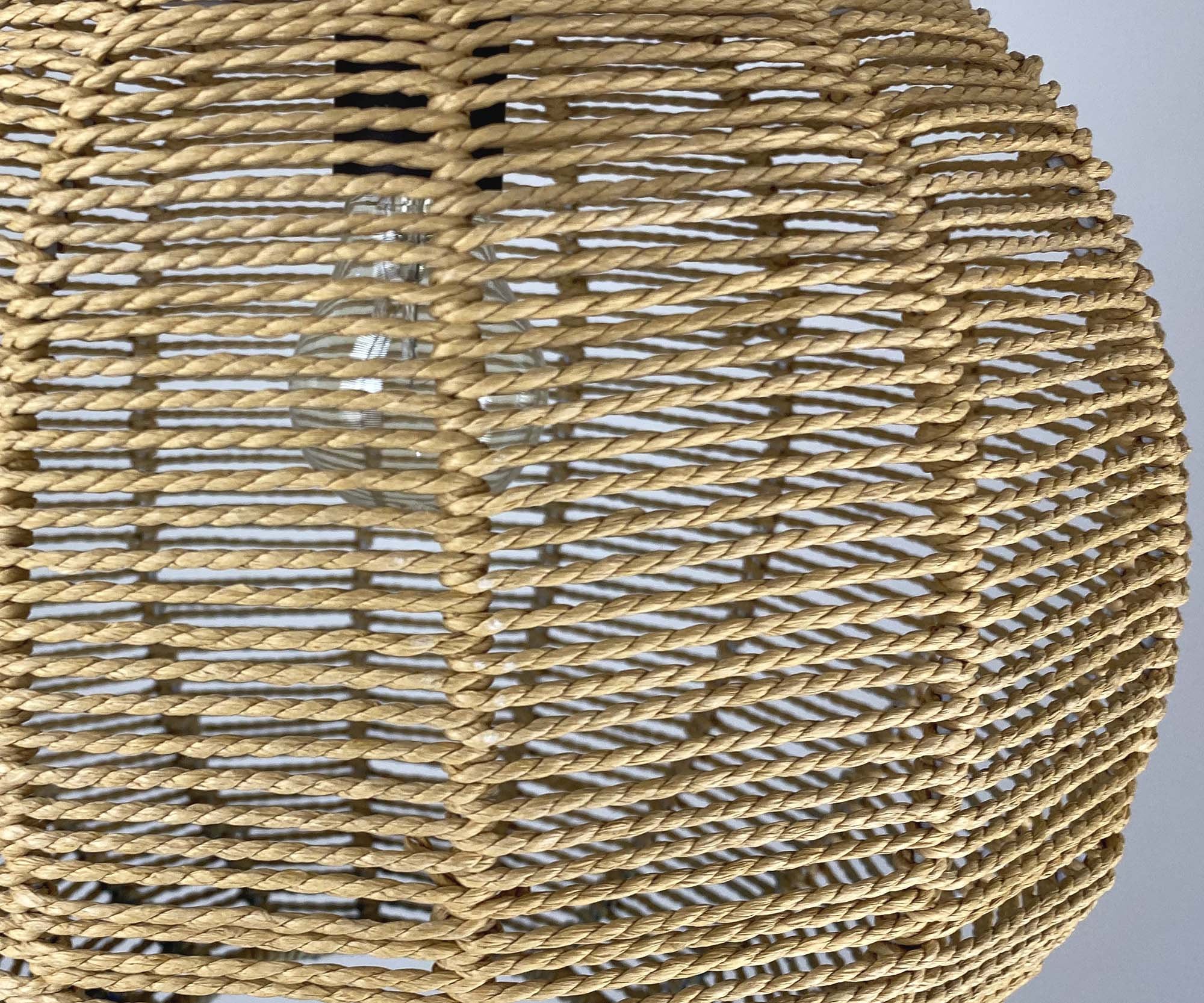 Light Brown Paper Rope Pendant Light Hand Woven Rope | Etsy