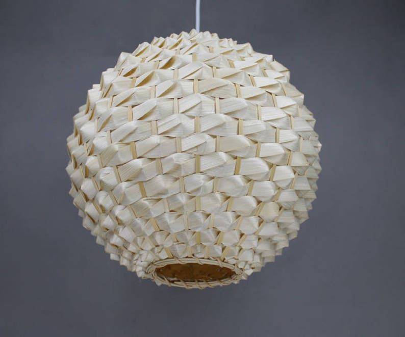 Diameter 13.7 Inches-bamboo Sphere Pendant Lighting-bamboo | Etsy