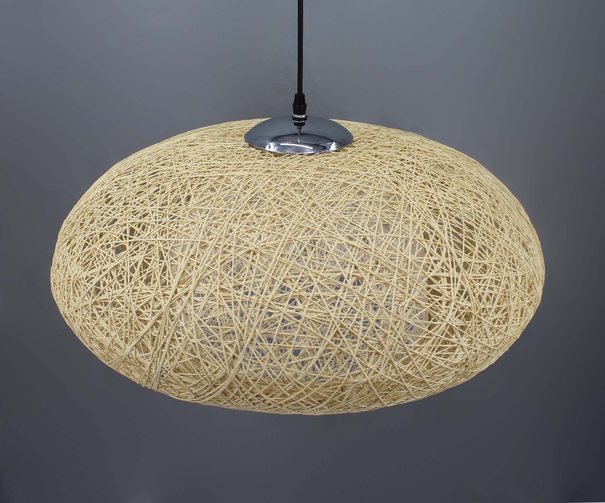 Handwoven Paper Rope Pendant Light: Double Lampshade Decor Lighting - Etsy