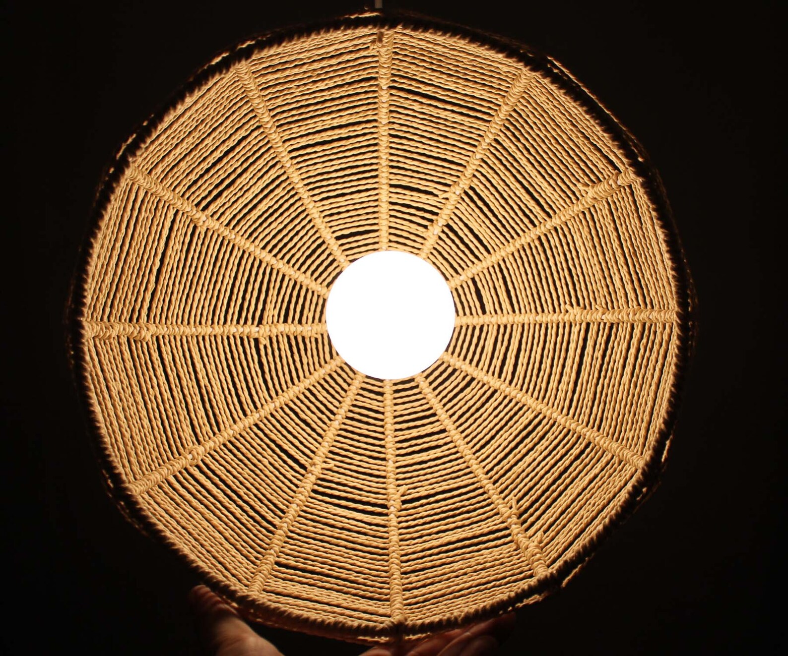 Beige Paper Rope Pendant Light Hand Woven Rope Lighting - Etsy