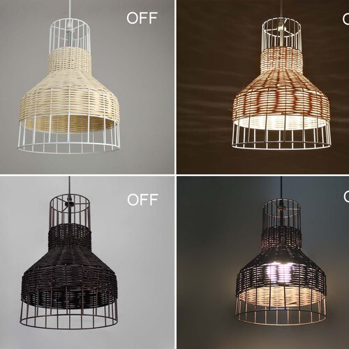 Handmade Rattan Pendant Lighting Rattan Lamp Fixture - Etsy Hong Kong