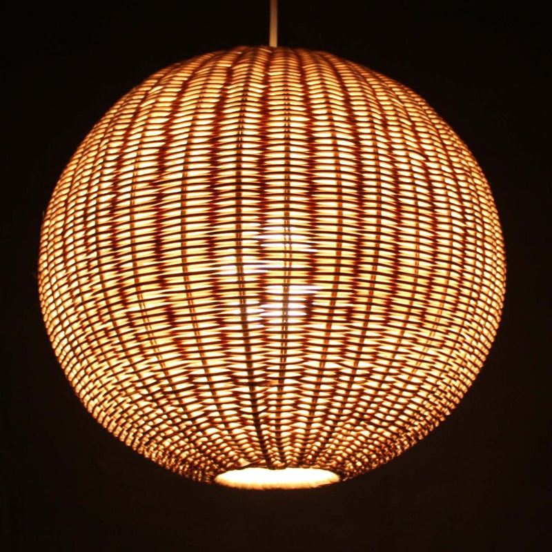 Rattan Pendant Light - Etsy