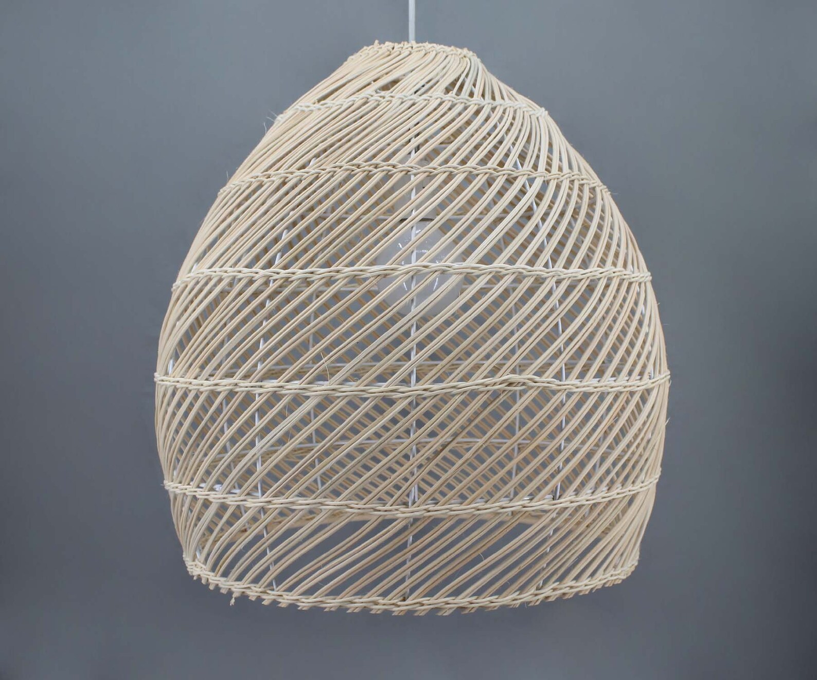 Sloping Hand Woven Process Rattan Pendant Light Rustic - Etsy