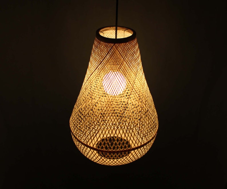 Creative Bamboo Lighting Bamboo Pendant Light Width - Etsy