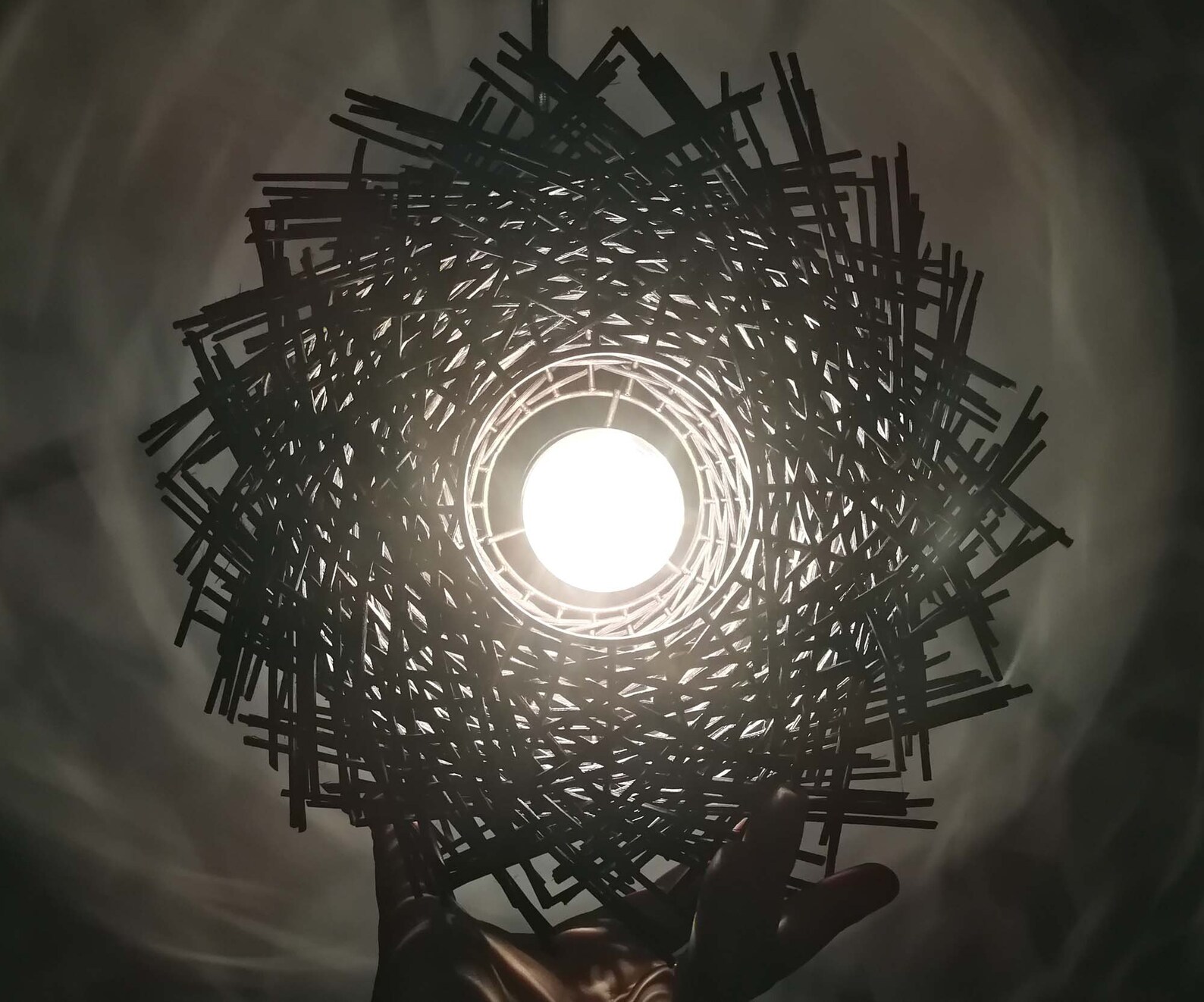 Black Rattan Bird Nest Pendant Light Bird Nest Lighting - Etsy