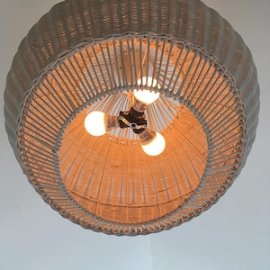 New Rattan Pear Pendant Light-wicker Pear Pendant Lamp-rustic Lamp ...