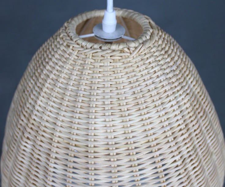 One Rattan Basket Pendant Light With One Lampholder Rattan | Etsy