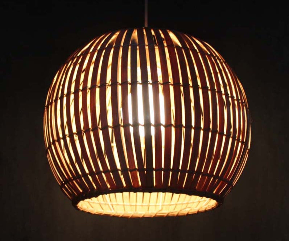 Bamboo Sphere Pendant Lights-pendant Lamp-ceiling - Etsy