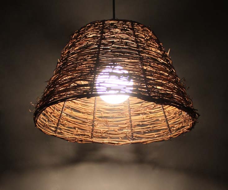 Natural Vine Pendant Lights-Ceiling Lamps-Rustic | Etsy