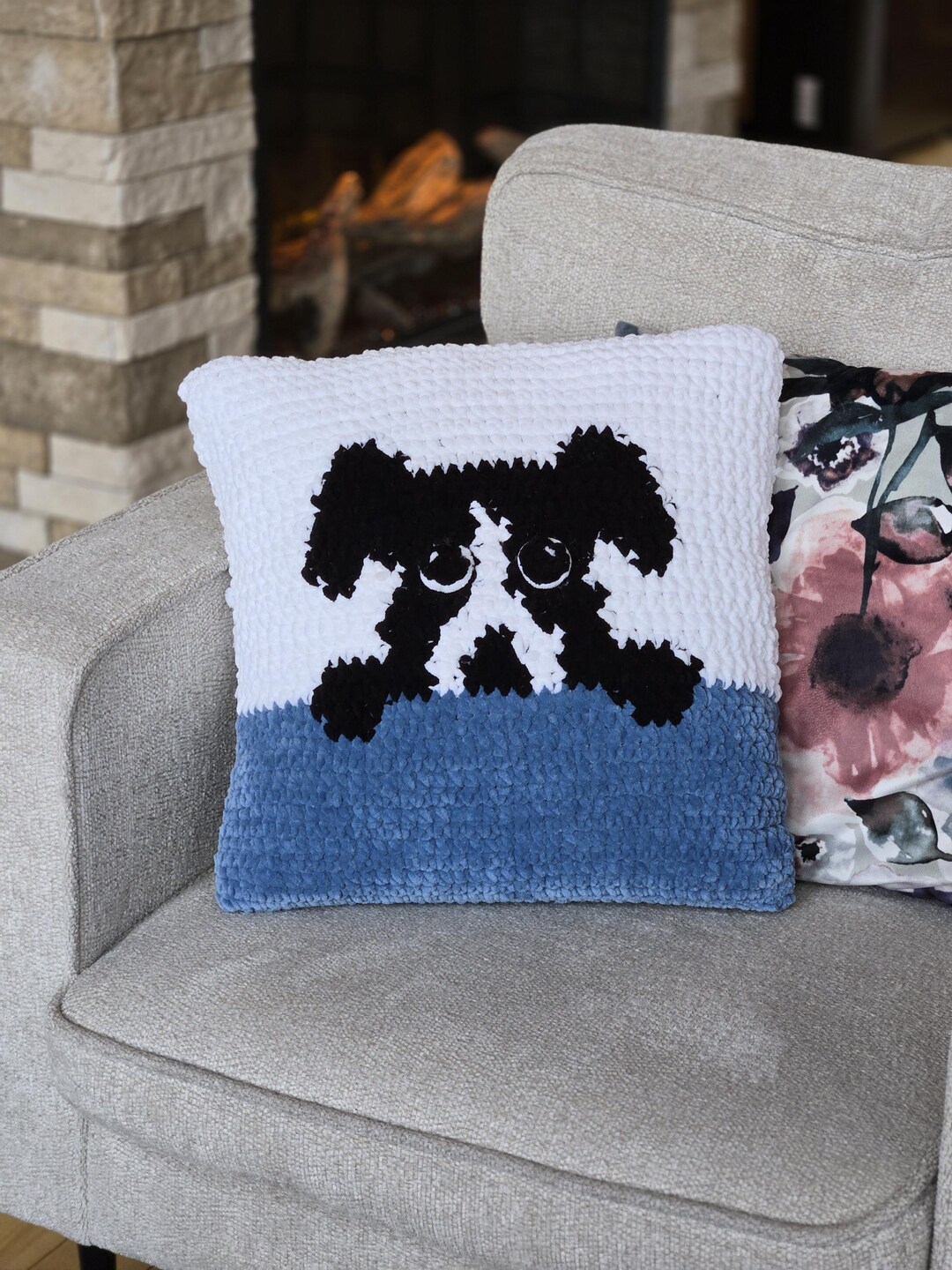 Crochet Dog Pillow Pattern, Crochet Pillow Pattern, Crochet Dog Pattern ...
