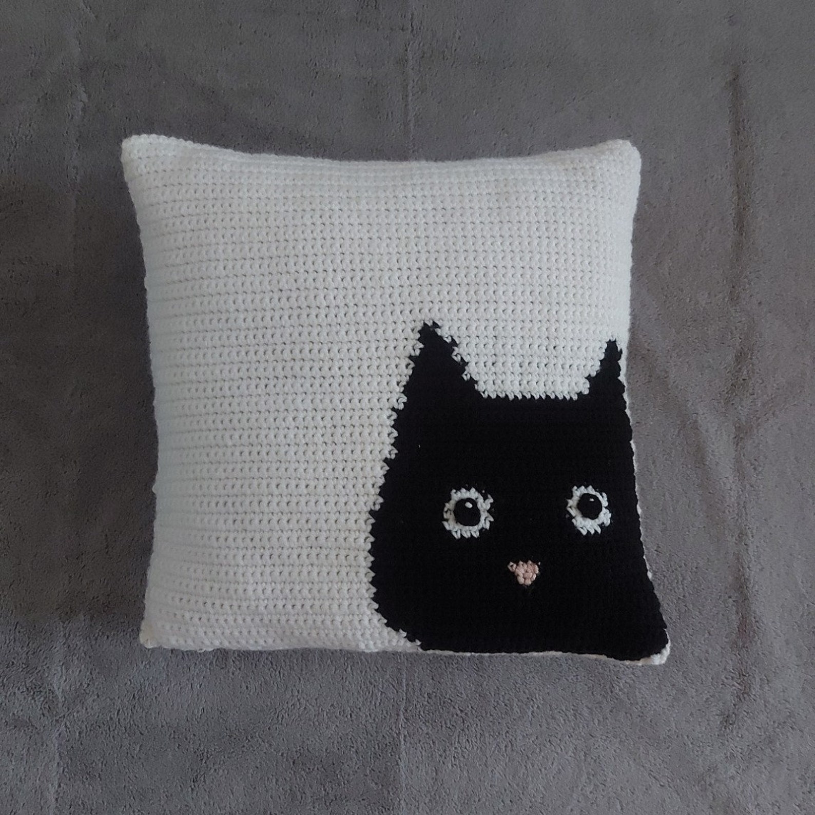 Crochet Cat Pillow Pattern, Crochet Pillow Pattern, Crochet Cat Pattern ...