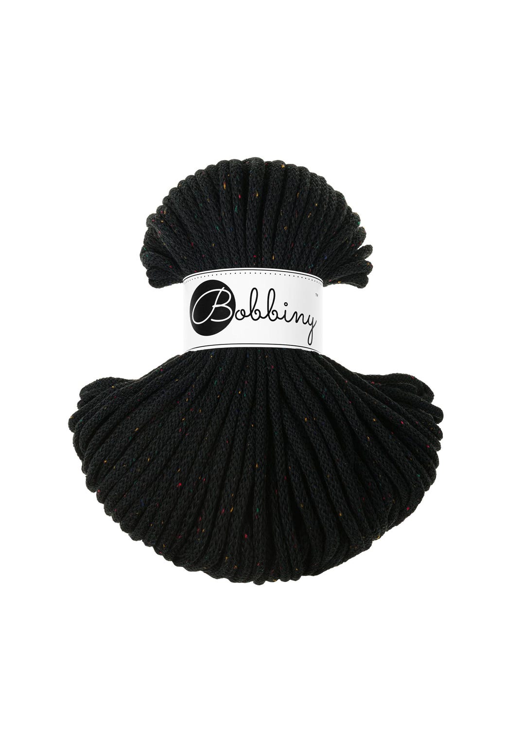 Bobbiny Midnight Dust Cotton Cord: 5mm Braided Recycled Yarn (54 Yards ...