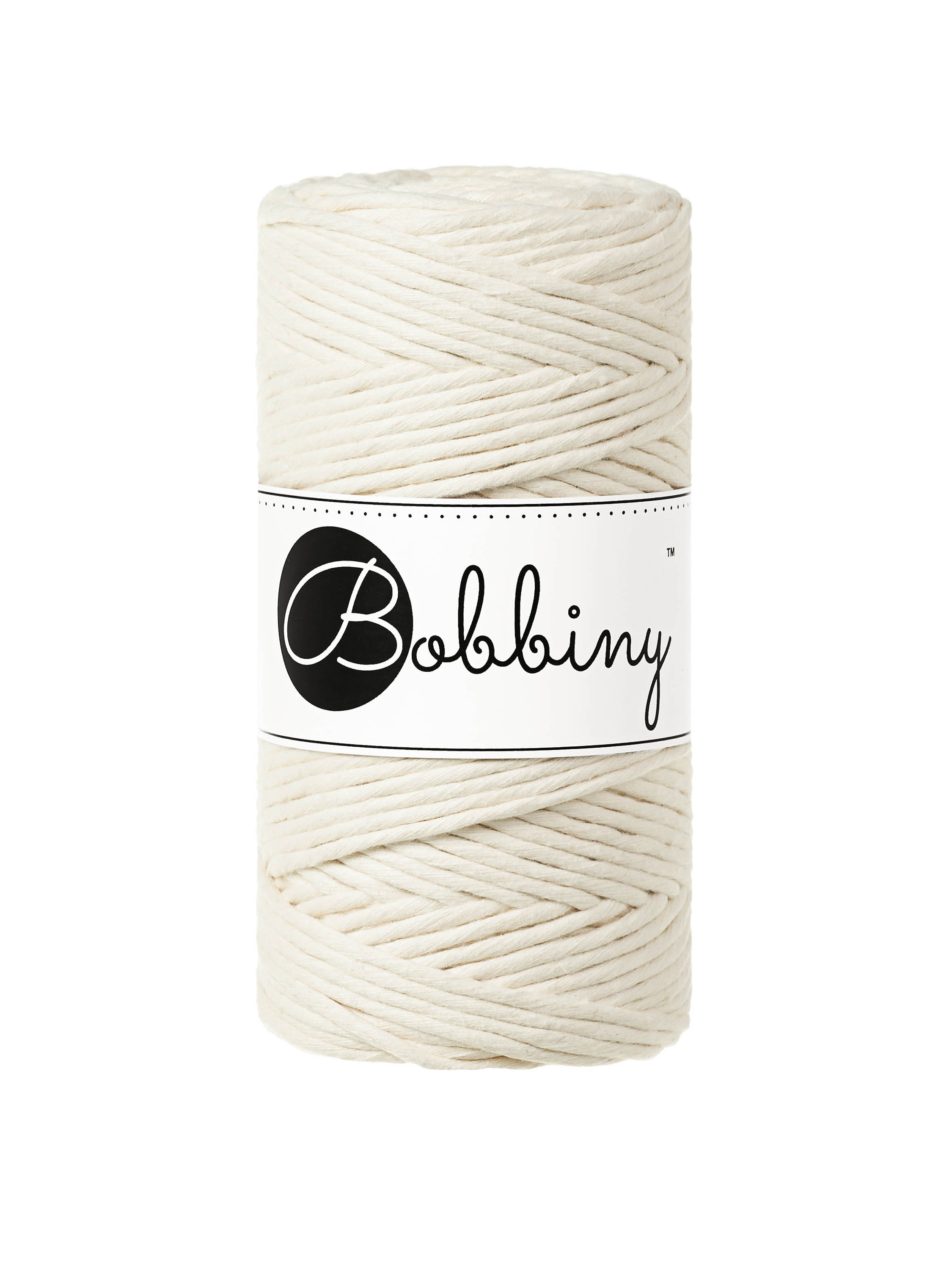 Natural Bobbiny Macrame cord single twist 3mm Sewing & Fiber Macrame ...