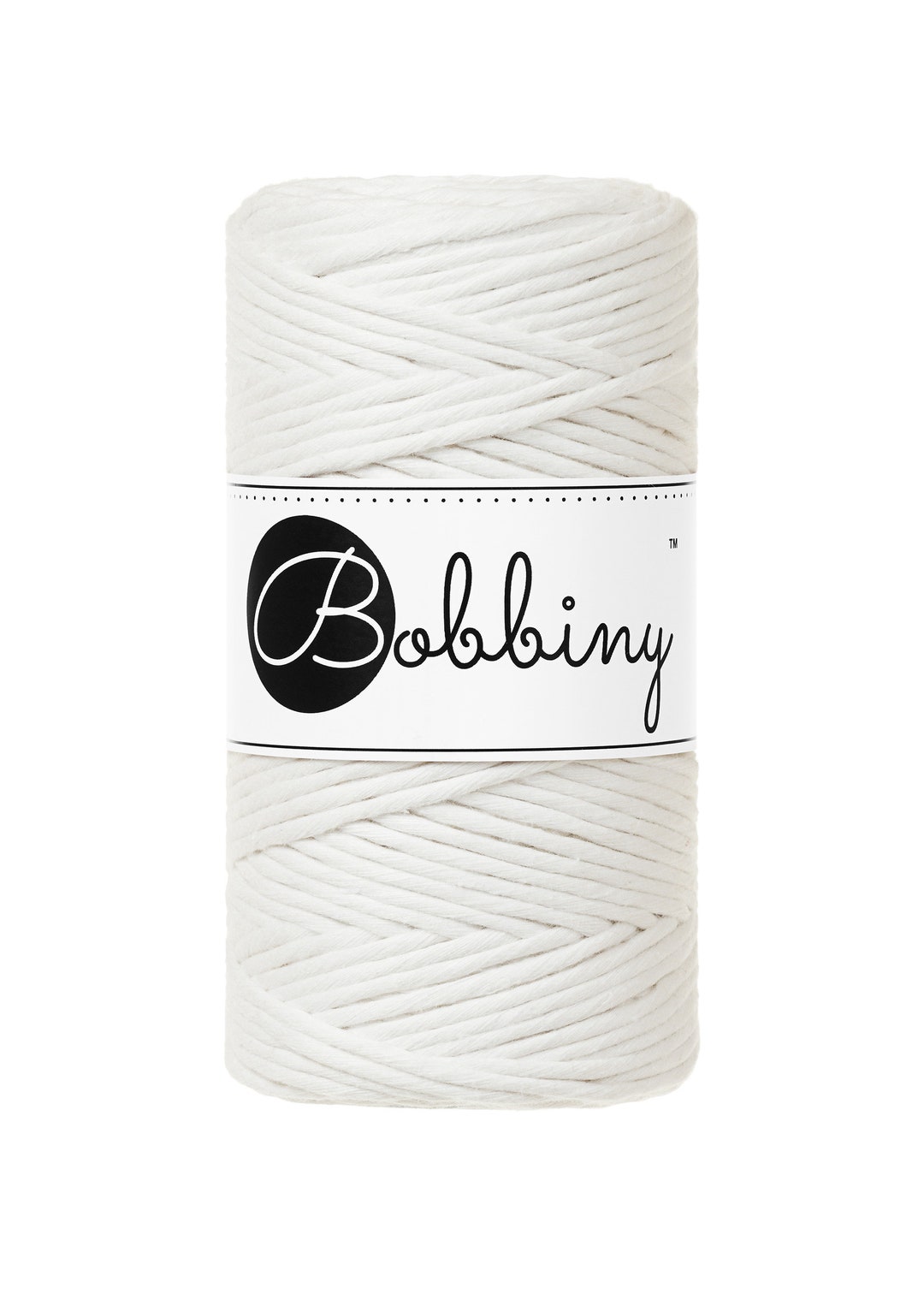 Bobbiny off White Macrame Cord 3mm, 108 Yards (100 Meters) - Single ...