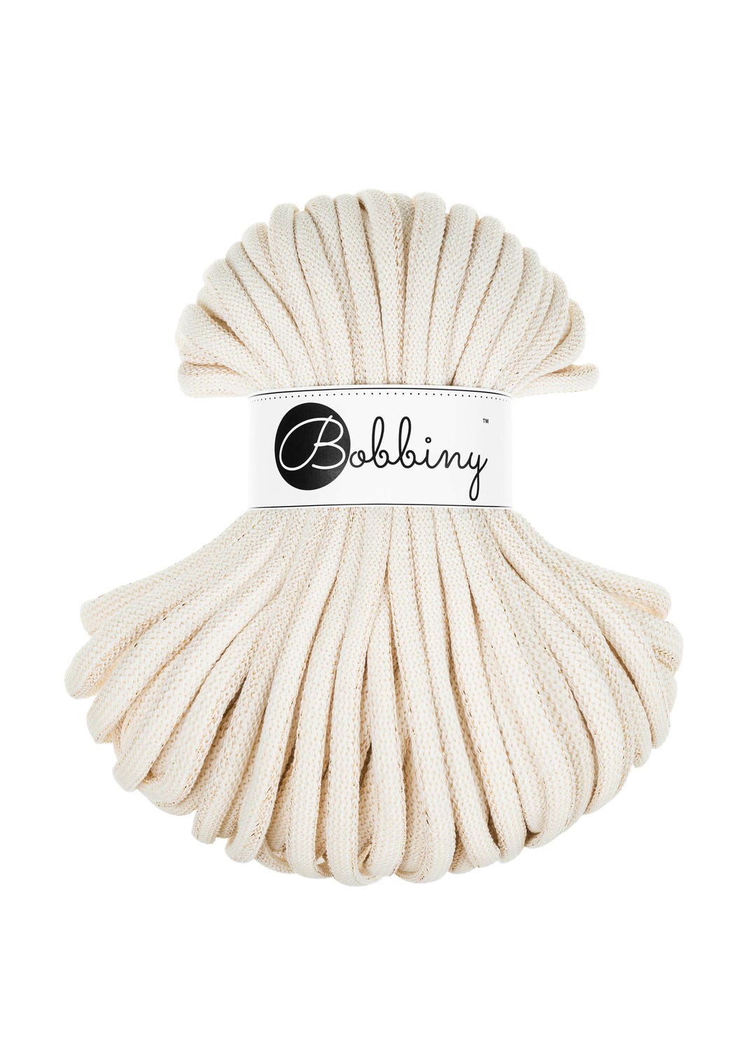 Bobbiny Golden Natural Cotton Cord 9mm, 32,8 Yards (30 Meters ...