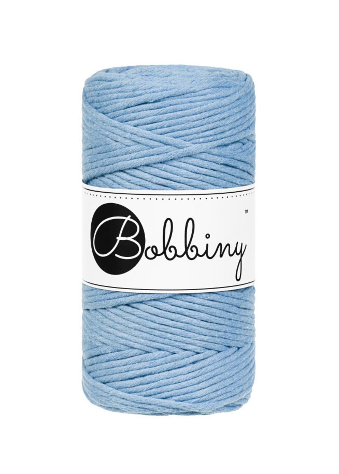 Bobbiny Perfect Blue Macrame Cord 3mm, 108 Yards (100 Meters) - Single ...