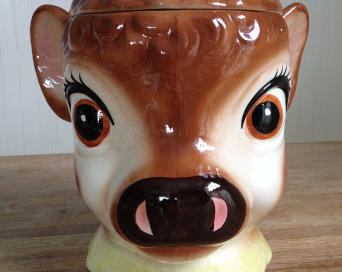 RARE Vintage Cookie Jar, Baby Beulah the Calf, Metlox Pottery, CA - Etsy