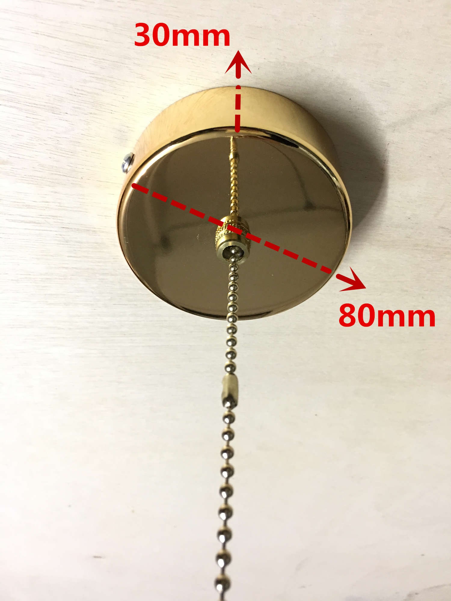 Light Pull Chain Switch Gold Cover for Bathroom Ceiling Fan - Etsy