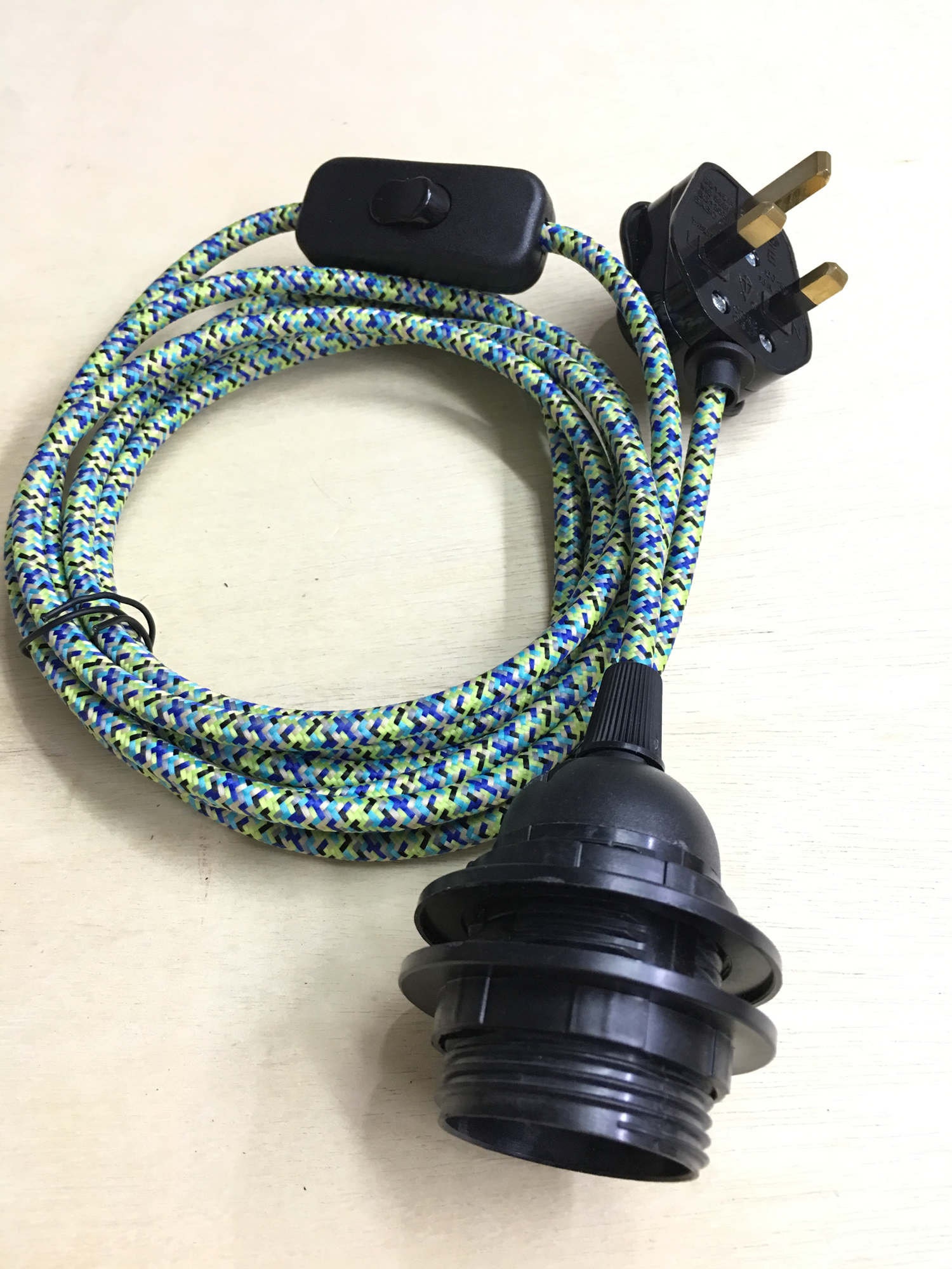 3M Electric Fabric Flex Cable UK Plug in Pendant Lamp Light | Etsy