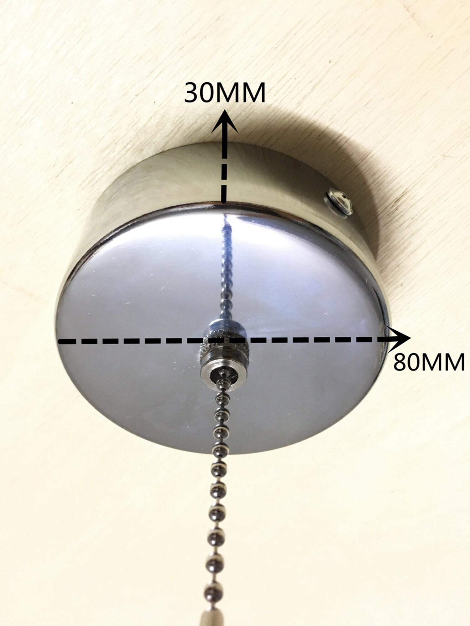 Light Pull Chain Switch Chrome Cover for Bathroom Ceiling Fan - Etsy