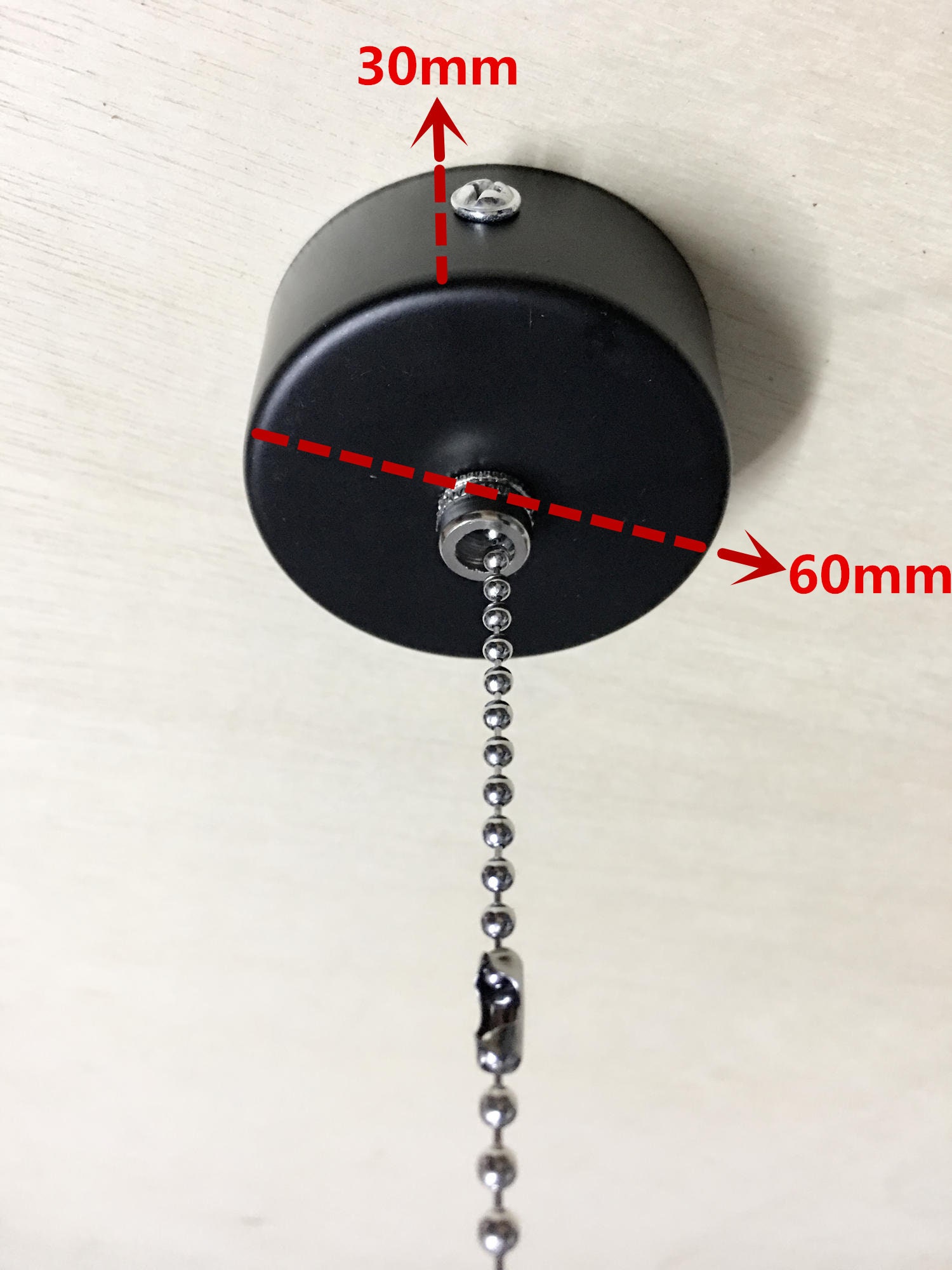 Black Cover Ceiling Fan Light Wall Light Pull Chain Switch - Etsy UK